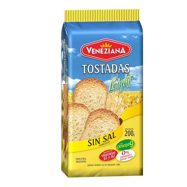 TOSTADAS LIGHT SIN SAL VENEZIANA - Casa Segal