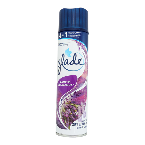 AROMATIZANTE EN AEROSOL CAMPOS DE LAVANDA GLADE 360ml - Casa Segal
