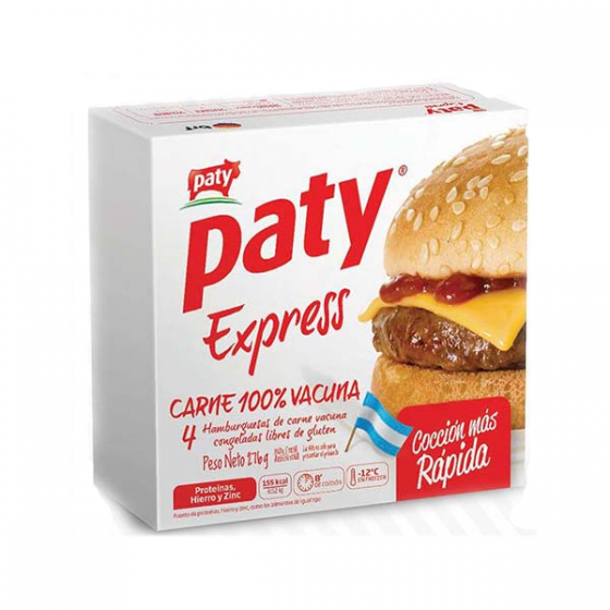 HAMBURGUESA EXPRESS PATY x 4u 69gr - Casa Segal