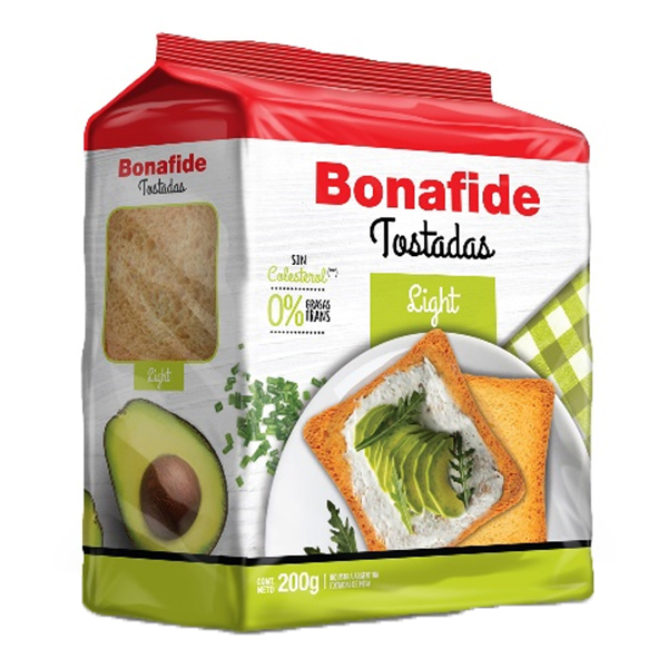 TOSTADAS LIGHT BONAFIDE 200g - Casa Segal