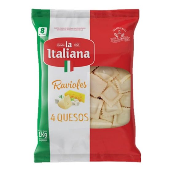 RAVIOLES LA ITALIANA 4 QUESOS 1kg - Casa Segal