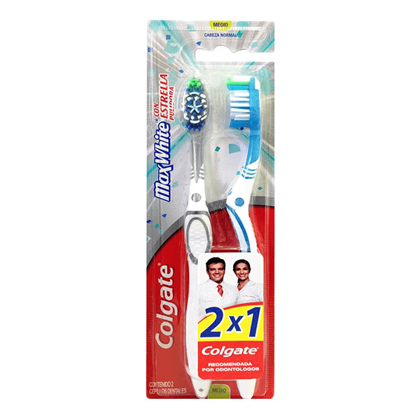 COLGATE CEPILLO 2X1 MAX WHITE - Casa Segal