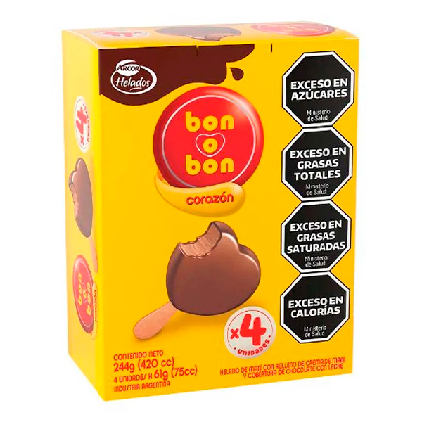 HELADOS BON O BON X4 UNIDADES 244g - Casa Segal