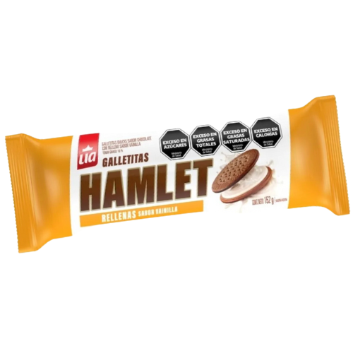 Galleta Hamlet chocolate vainilla | Pack 152g relleno cremoso