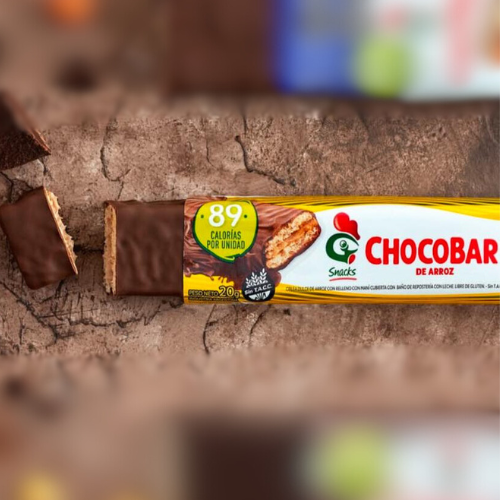 Gallo Chocobar | Barra de arroz 20g bañada en chocolate