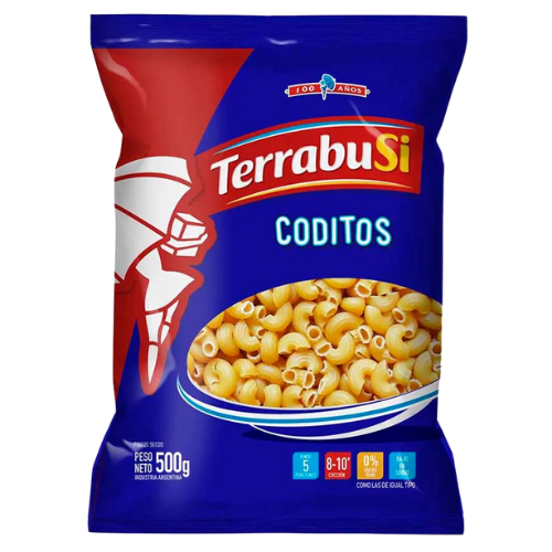 Fideos coditos Terrabusi 500g | Prácticos para tu cocina